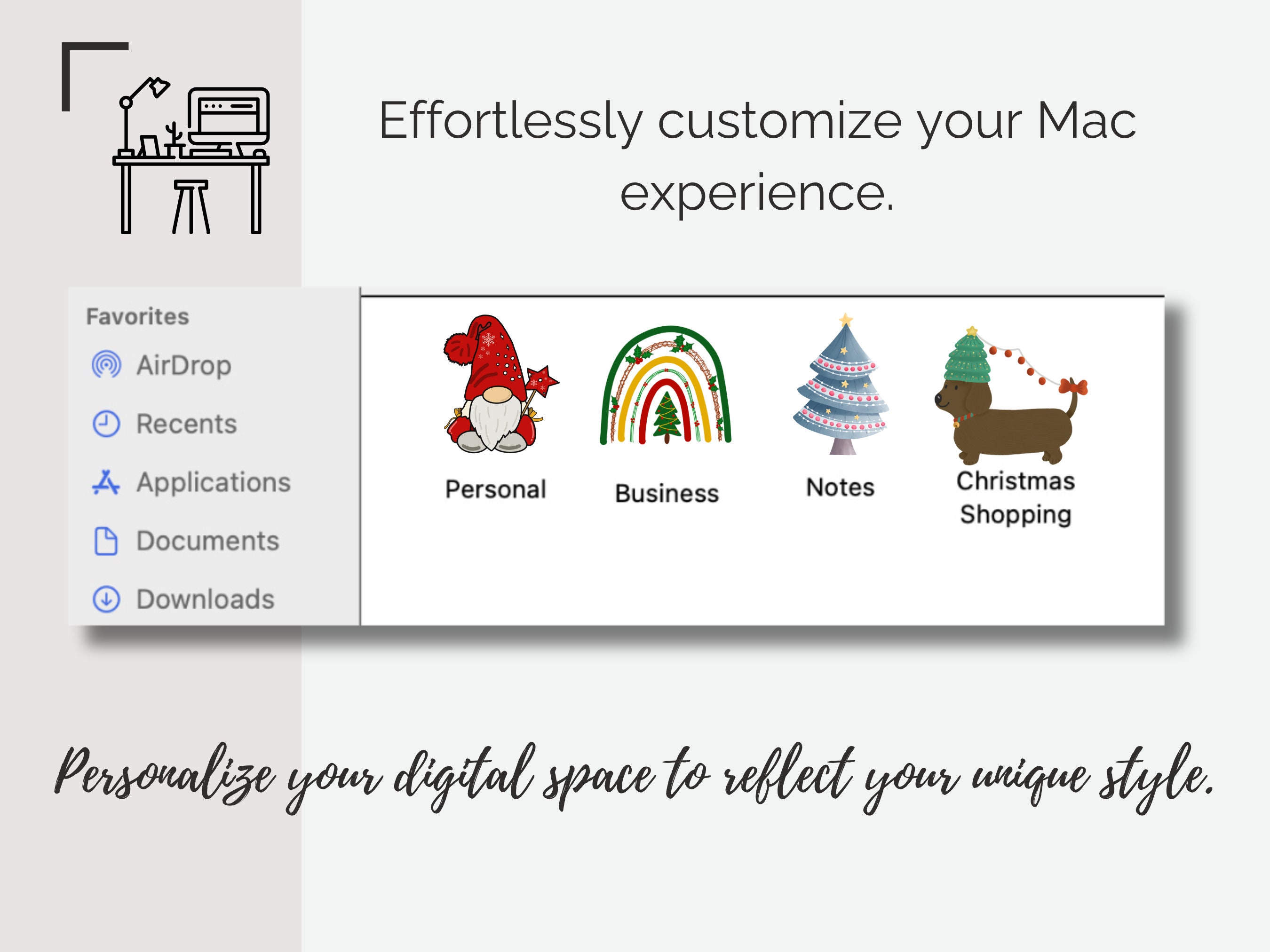 60 Notion Icons | Christmas Inspired Notion Planner Icons | Folder ...