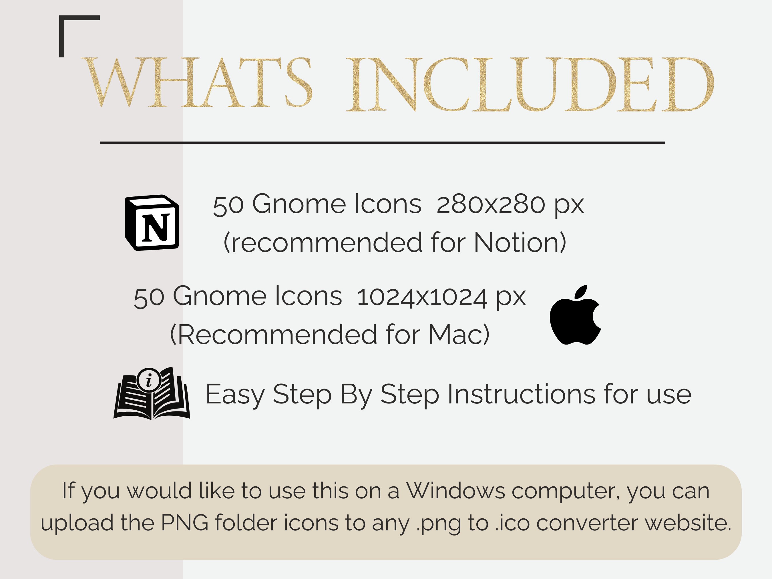 50 Notion Icons | Gnome Notion Planner Icons | Folder Icons for Mac ...