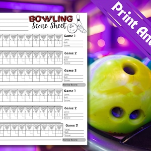Printable Bowling Score Sheet | Track Your Game With Ease | Perfect for ...