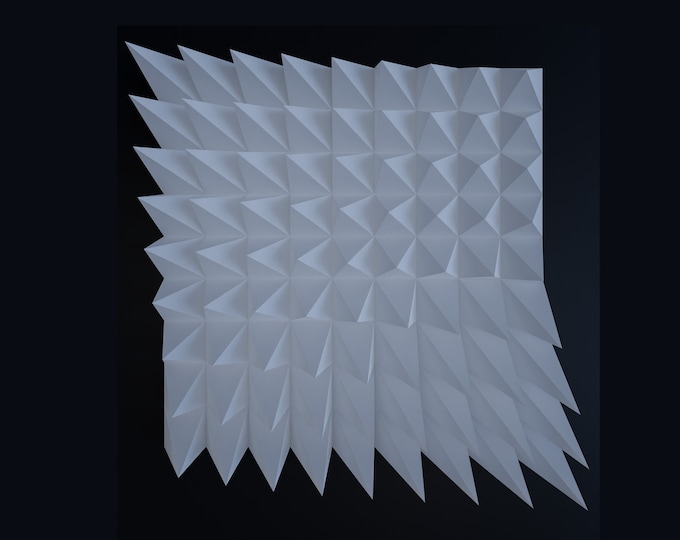 DIY 3D Paper Wall Art, Origami Wall Decor, Parametric Papercraft ...