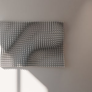 Elegant White Geometric Spikes Wall Art Stunning Fluid Mesh Design 3D ...