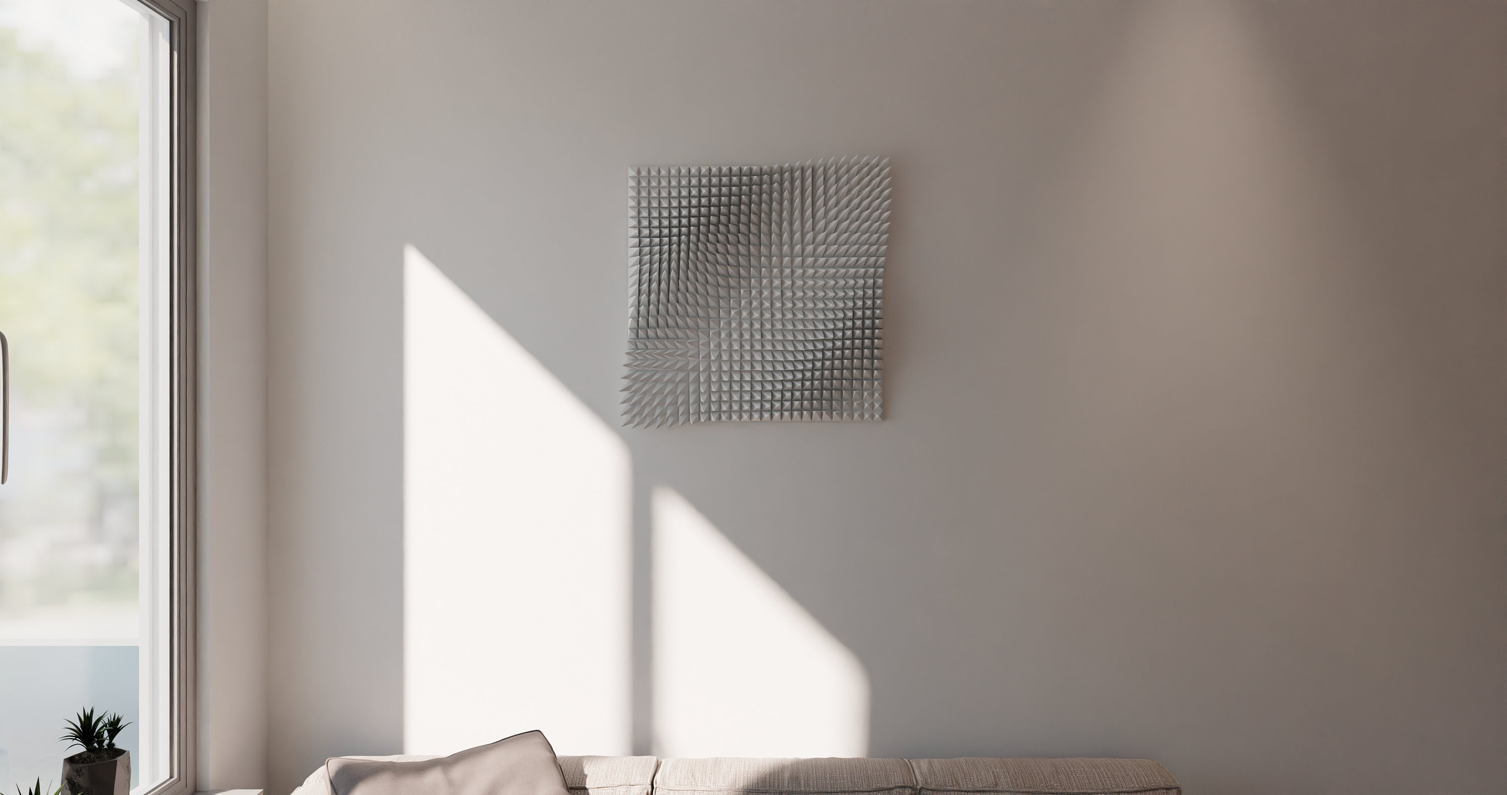 3D Printed Wall Art, Contemporary Geometric, 3D Printed Wall Sculpture ...