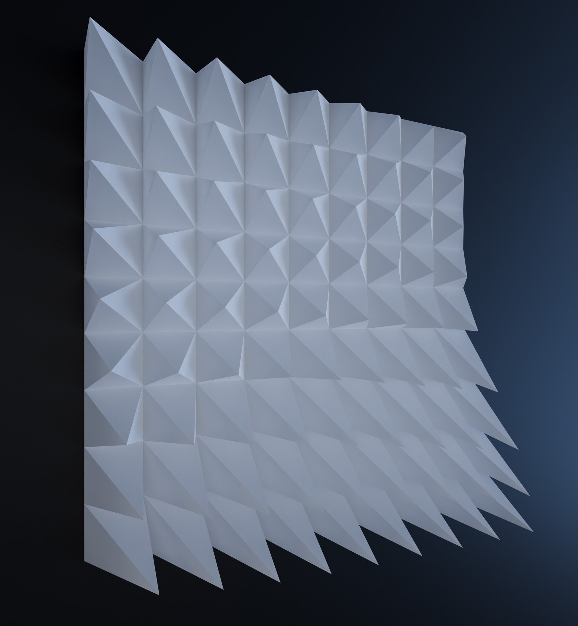 DIY 3D Paper Wall Art, Origami Wall Decor, Parametric Papercraft ...