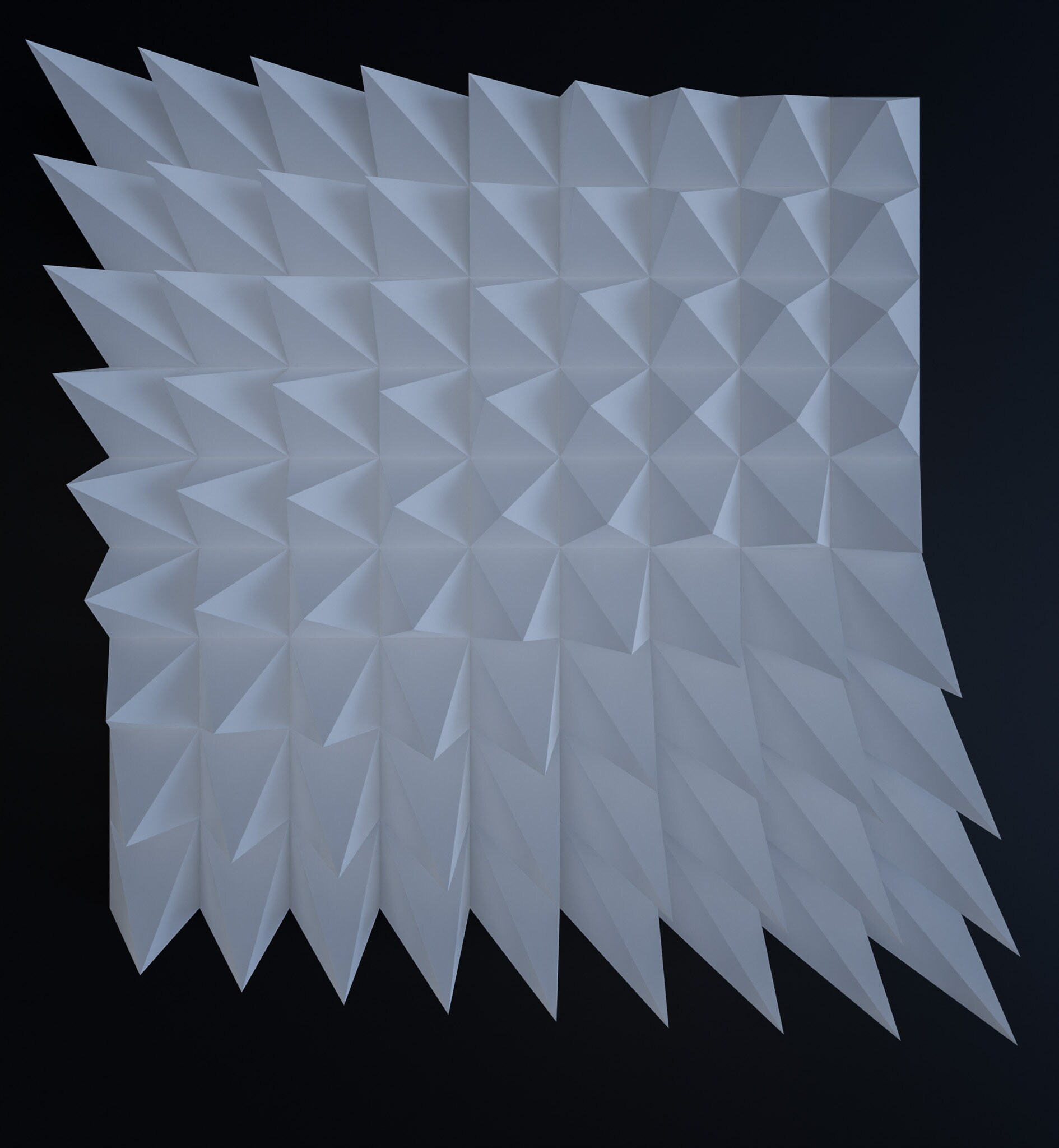 DIY 3D Paper Wall Art, Origami Wall Decor, Parametric Papercraft ...