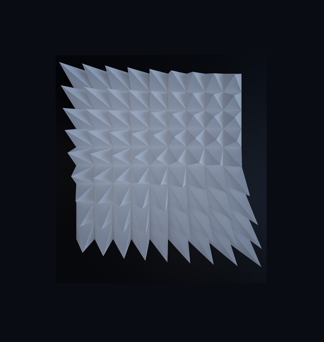 DIY 3D Paper Wall Art, Origami Wall Decor, Parametric Papercraft ...