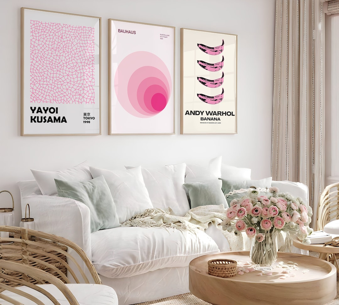 Andy Warhol, Bauhaus, Yayoi Kusama Set of 3 Prints,digital Available ...