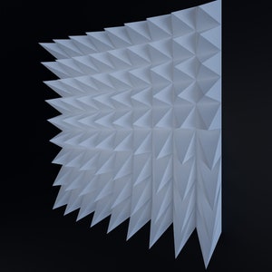 DIY 3D Paper Wall Art, Origami Wall Decor, Parametric Papercraft ...