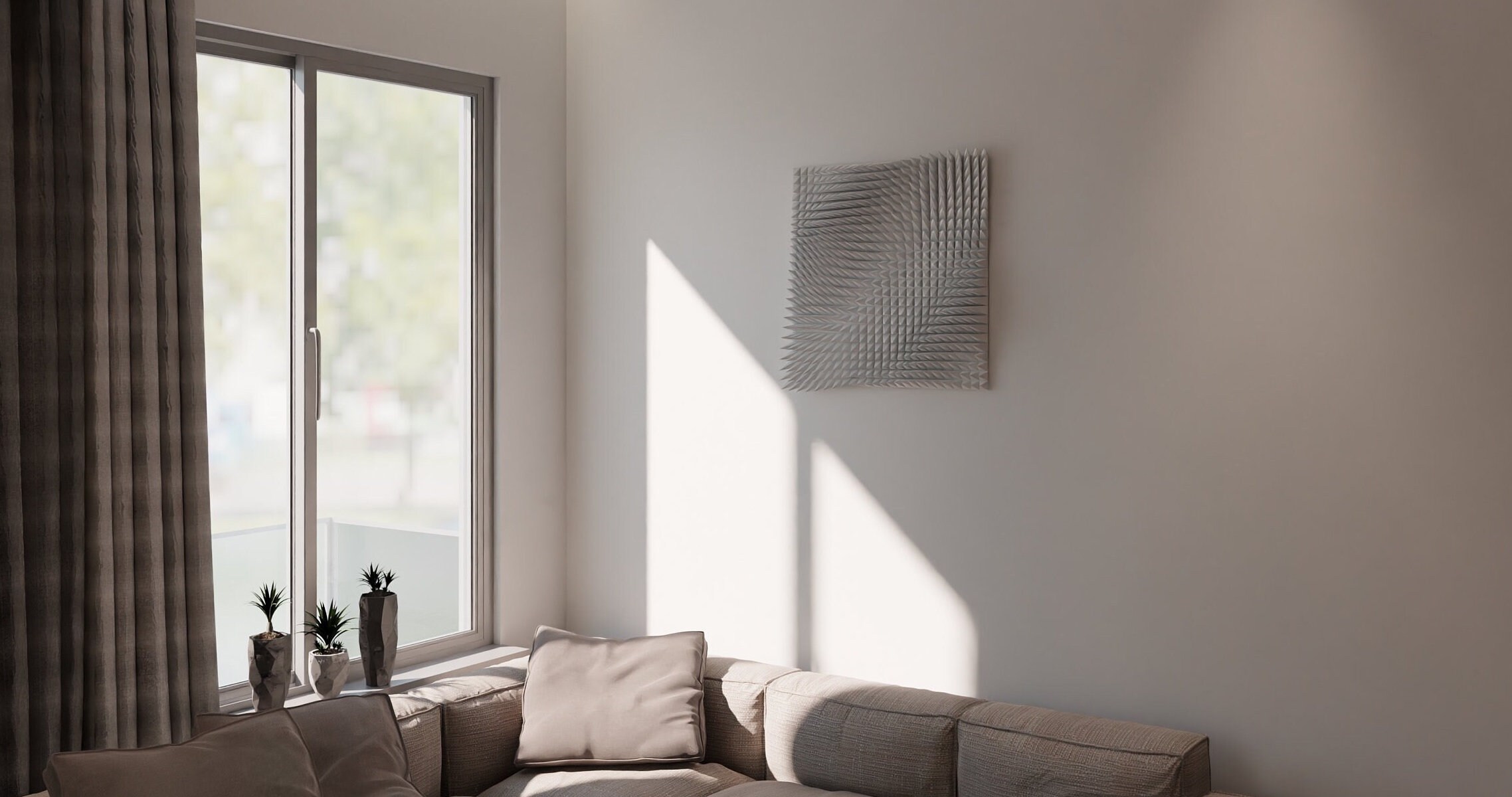 3D Printed Wall Art, Contemporary Geometric, 3D Printed Wall Sculpture ...