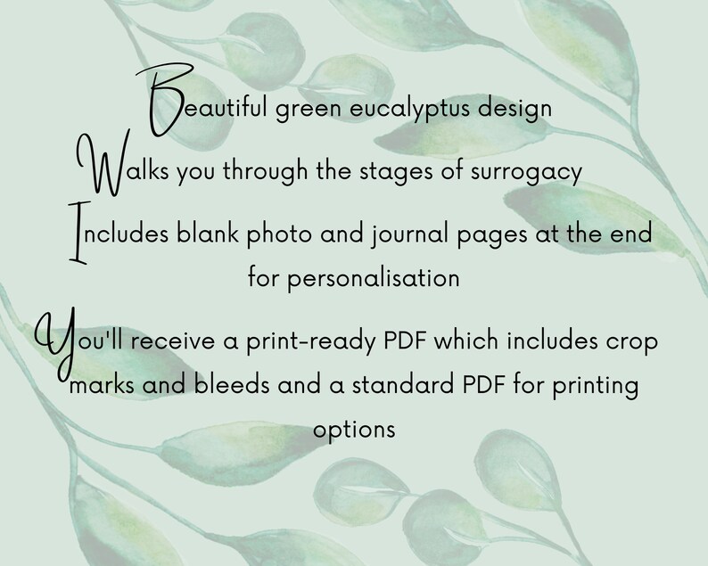 Surrogate Journal / Scrapbook 58 Pages Memory Book Surrogate Gift ...