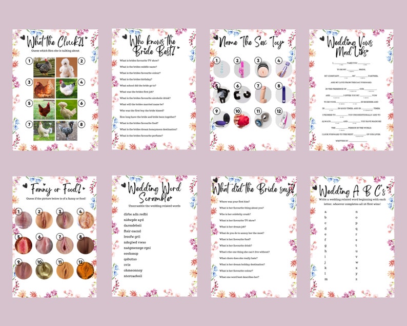 Lesbian Hen Do Games Bundle - Fun LGBTQ+ Bachelorette Party Activities ...