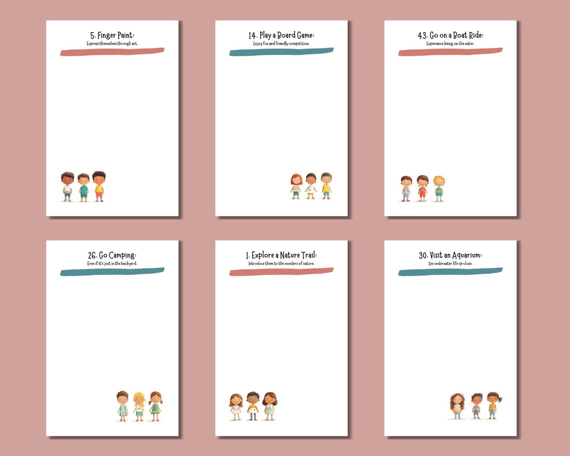 50 Things to Do Before You Turn 5 | Early Childhood Milestone Journal ...