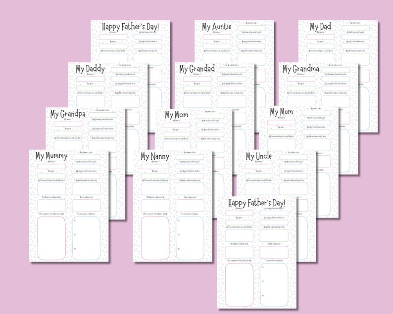 All About My Grandma Questionnaire | Personalised Birthday Card ...