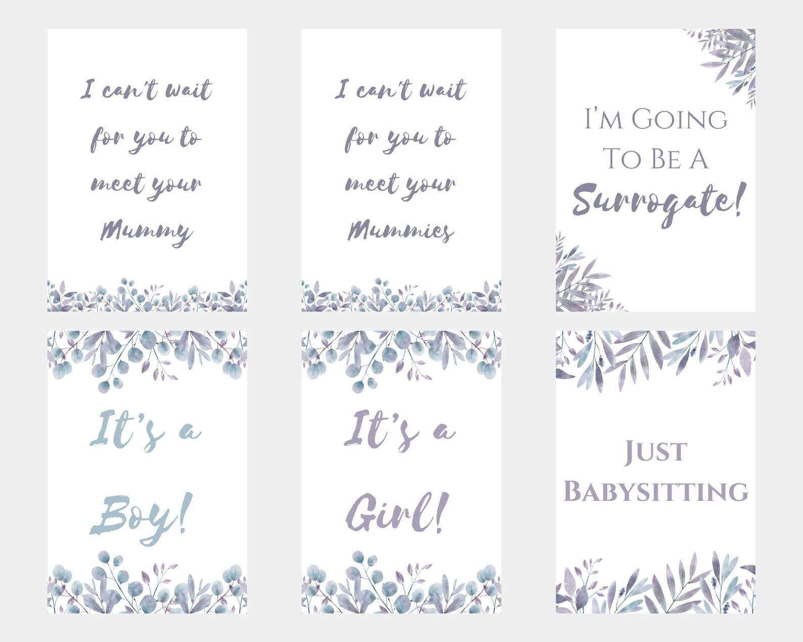 Surrogacy Pregnancy Milestone Cards | Set of 50 Digital Download ...