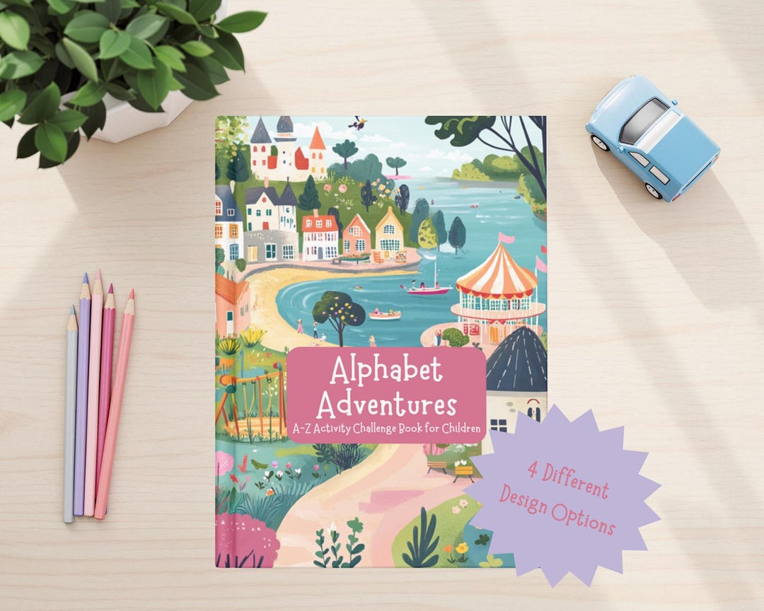 Kids Alphabet Adventure Gift A-Z Activity Book for Children Ages 4-8 ...