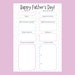 Happy Father's Day Gift All About My Dad Questionnaire Personalised ...