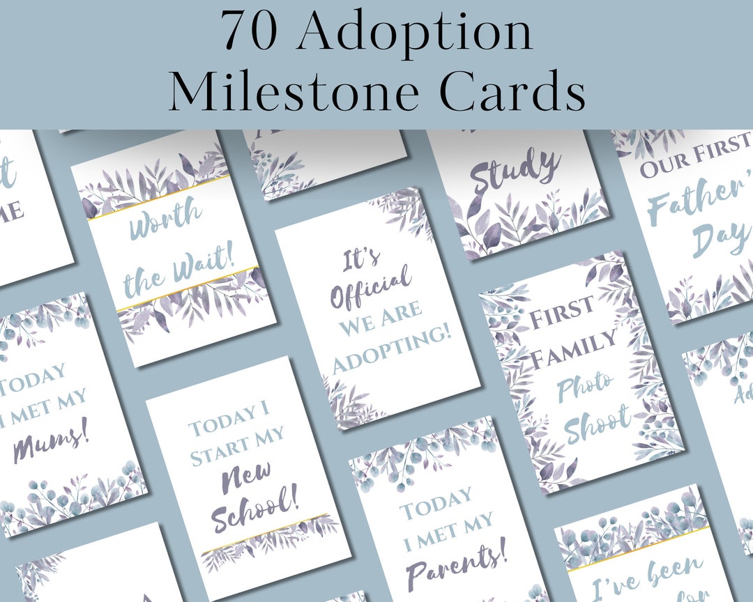 Adoption Milestone Cards Adoption Gift for Adoption Journey Adoption ...