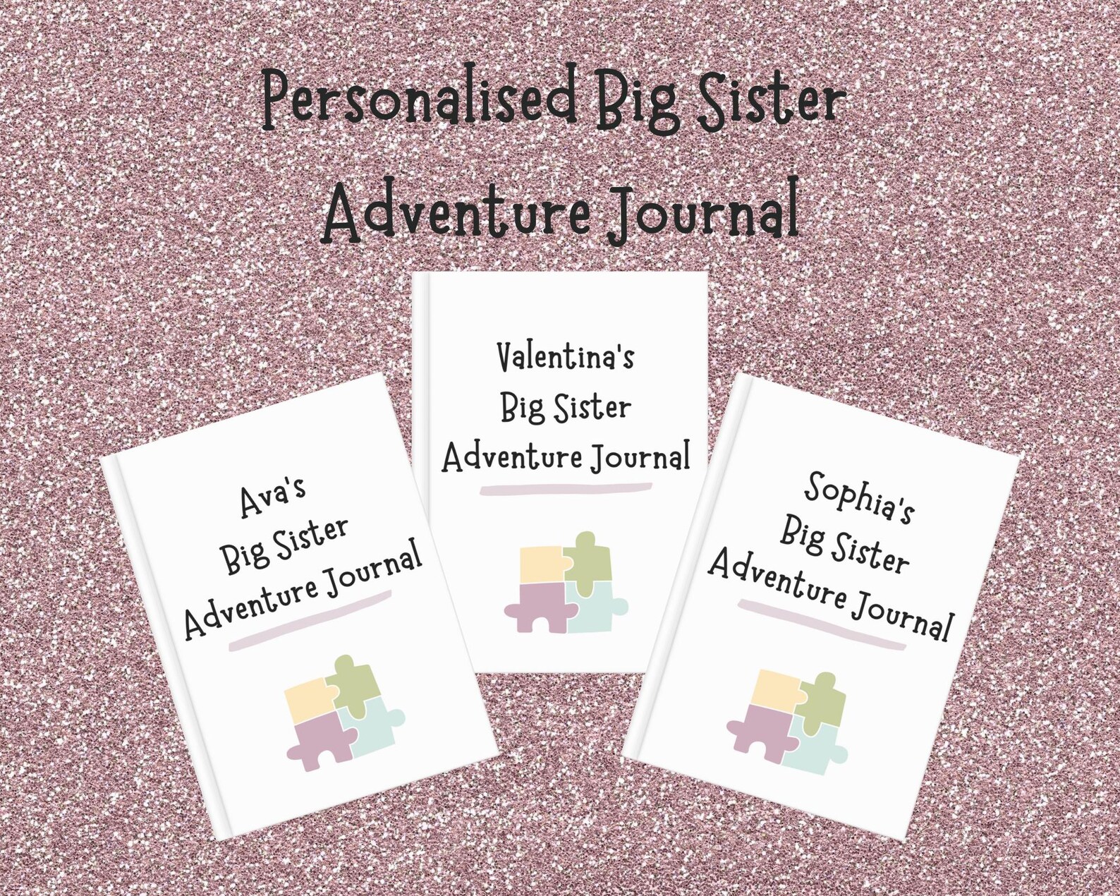 Personalised Big Sister Adventure Journal for Kids | Fun Workbook for ...