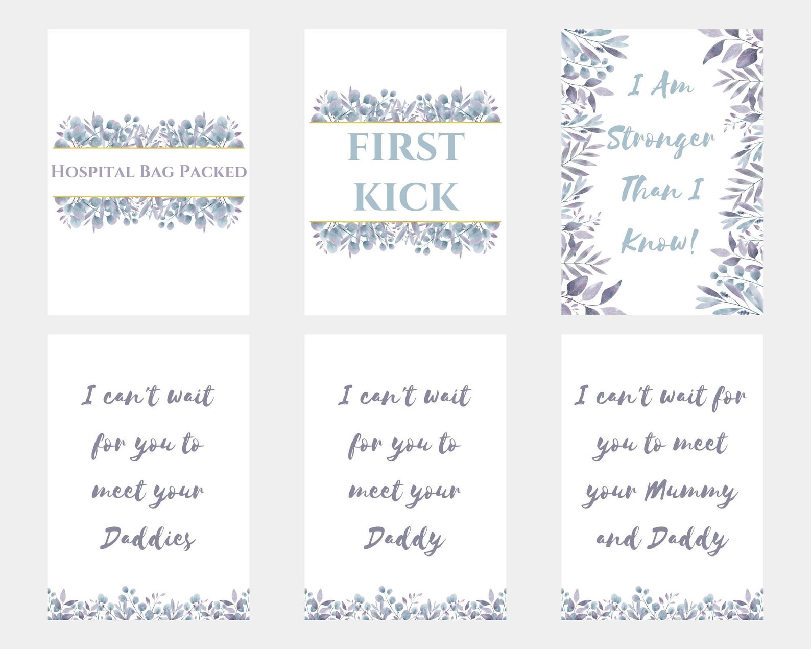 Surrogacy Pregnancy Milestone Cards | Set of 50 Digital Download ...