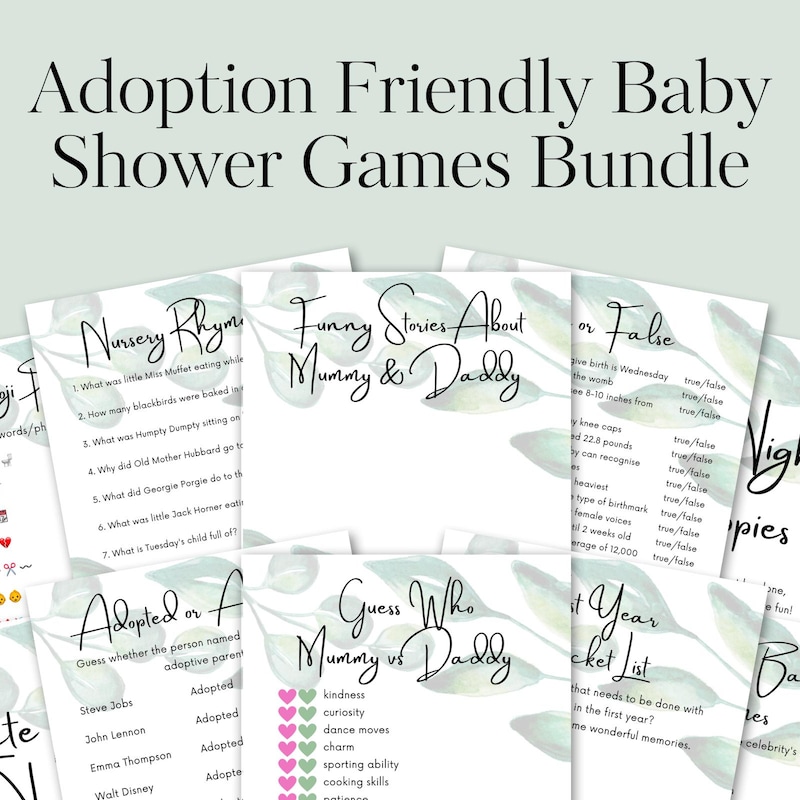 Adoption Shower Game - Etsy