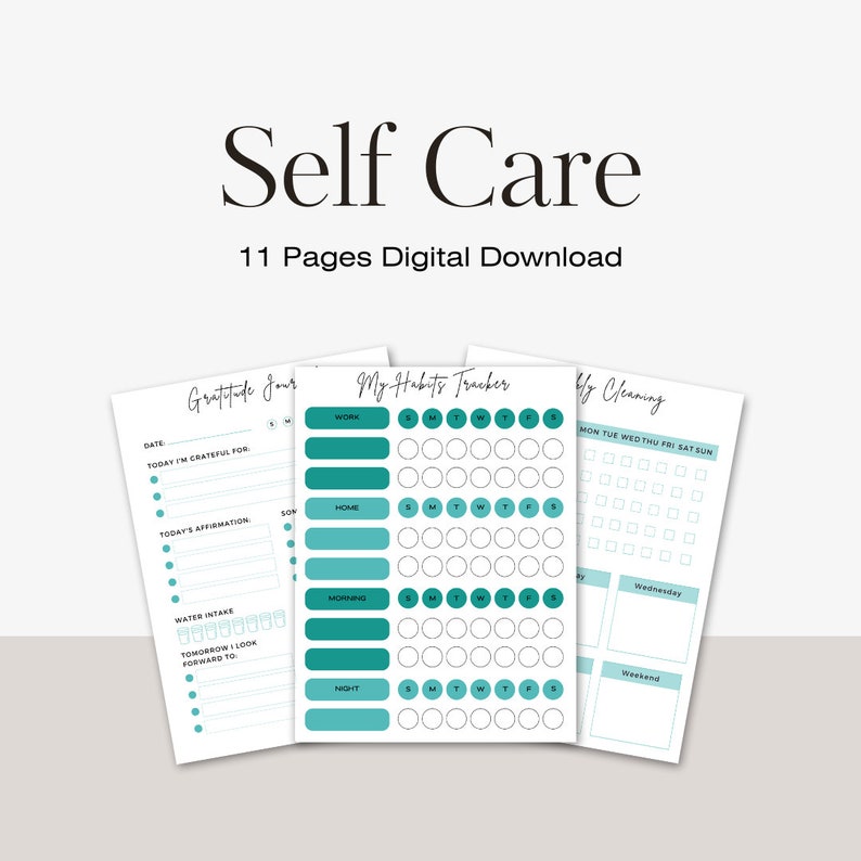 Minimal Self Care Checklist Printable Aesthetic Self Care List Pdf