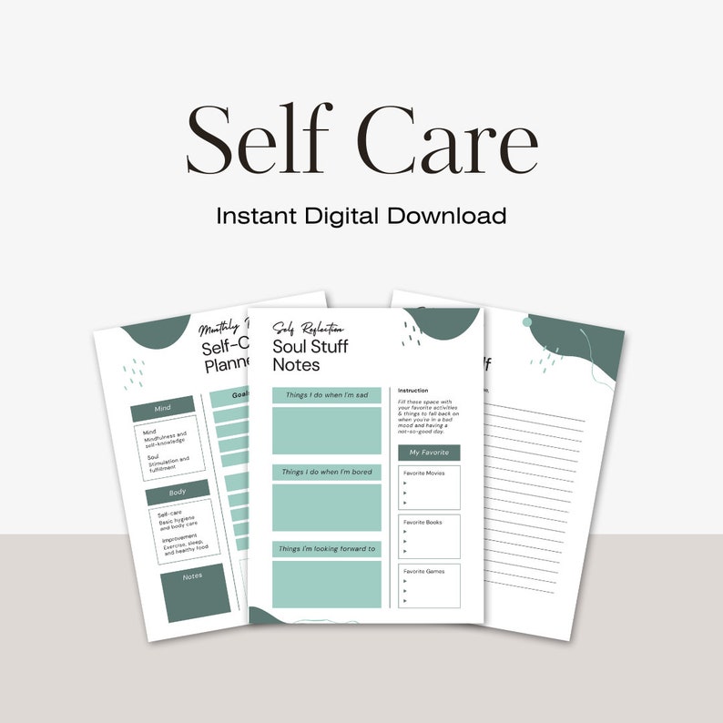 Minimal Self Care Checklist Printable, Aesthetic Self Care List PDF ...