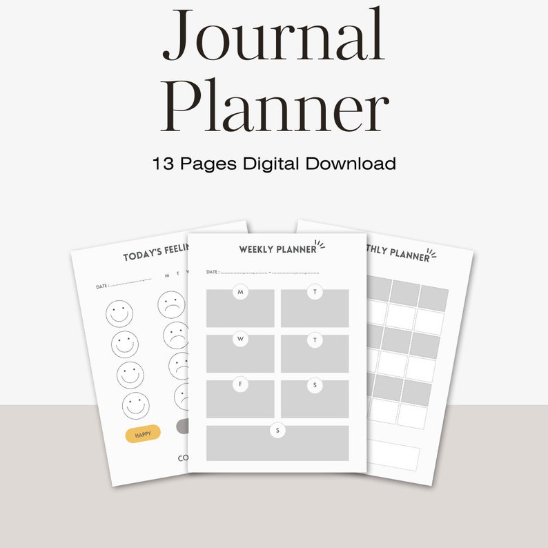 Printable Journal Templates, Planner Templates , Undated Planner ...