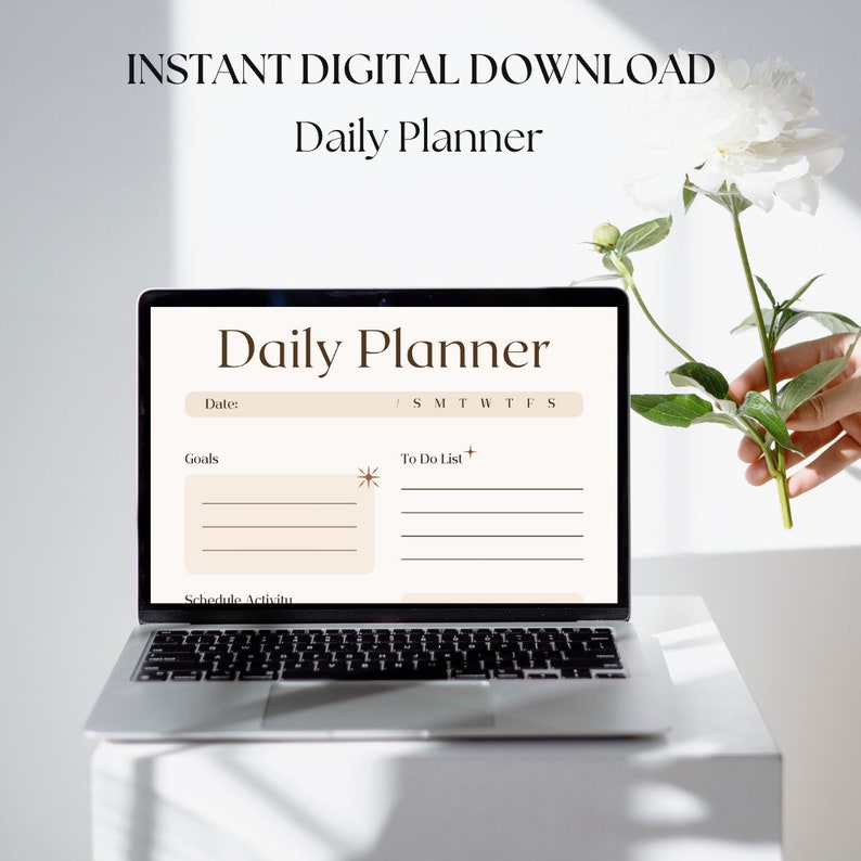 Printable Daily Planner, Printable Organizer, Planning Routine, Single ...