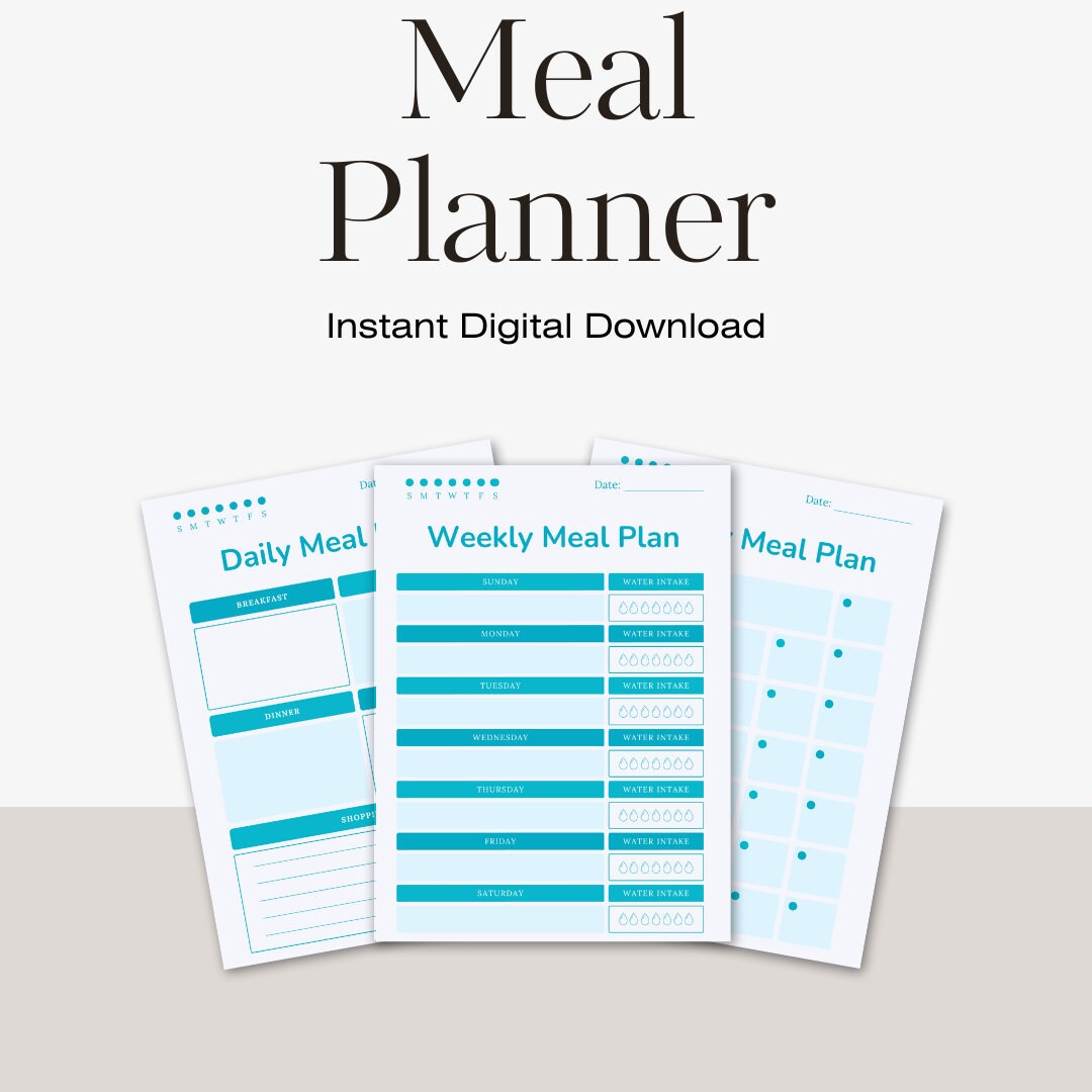 Meal Planner That is Printable & Downloadable That Includes Daily ...