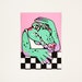The Great Cogitator | Art Print | Wall Print | Crocodile Illustration ...