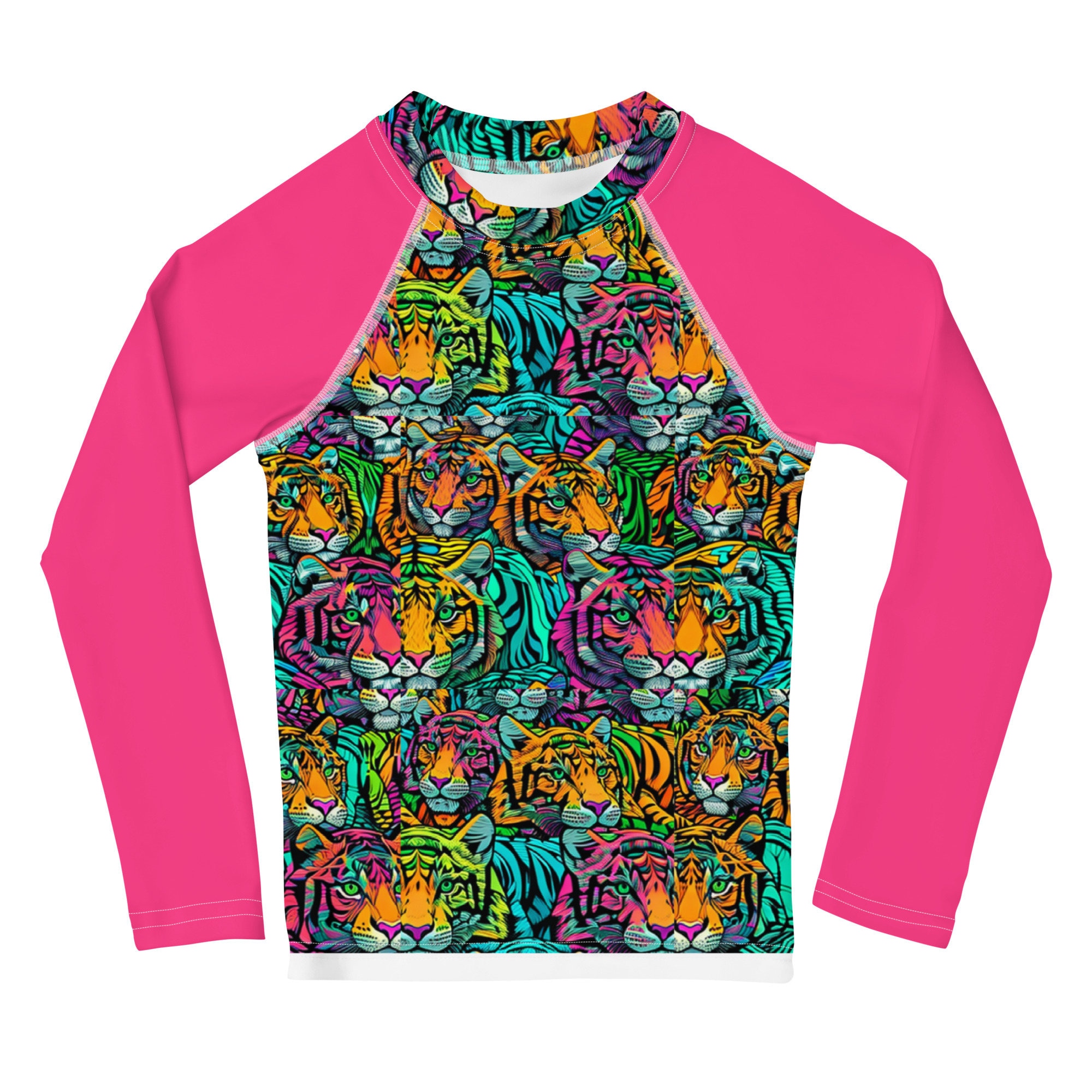 Tiger Fury: Kids Tiger Design Rash Guard Tiger Children Rash Guard ...