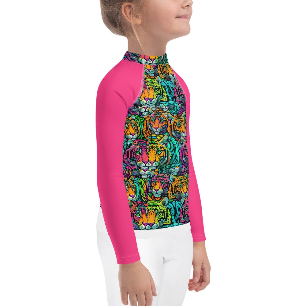 Tiger Fury: Kids Tiger Design Rash Guard Tiger Children Rash Guard ...