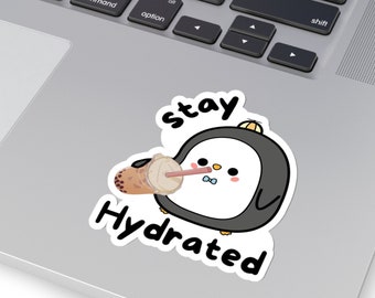 Stay Hydrated Matte Vinyl Sticker, Water Bottle Sticker, Car Decal ...