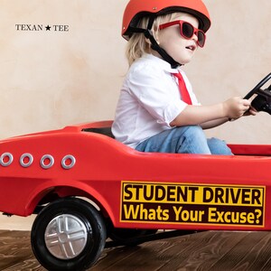 Student Driver Bumper Sticker, New Driver Car Sticker Funny I'm ...
