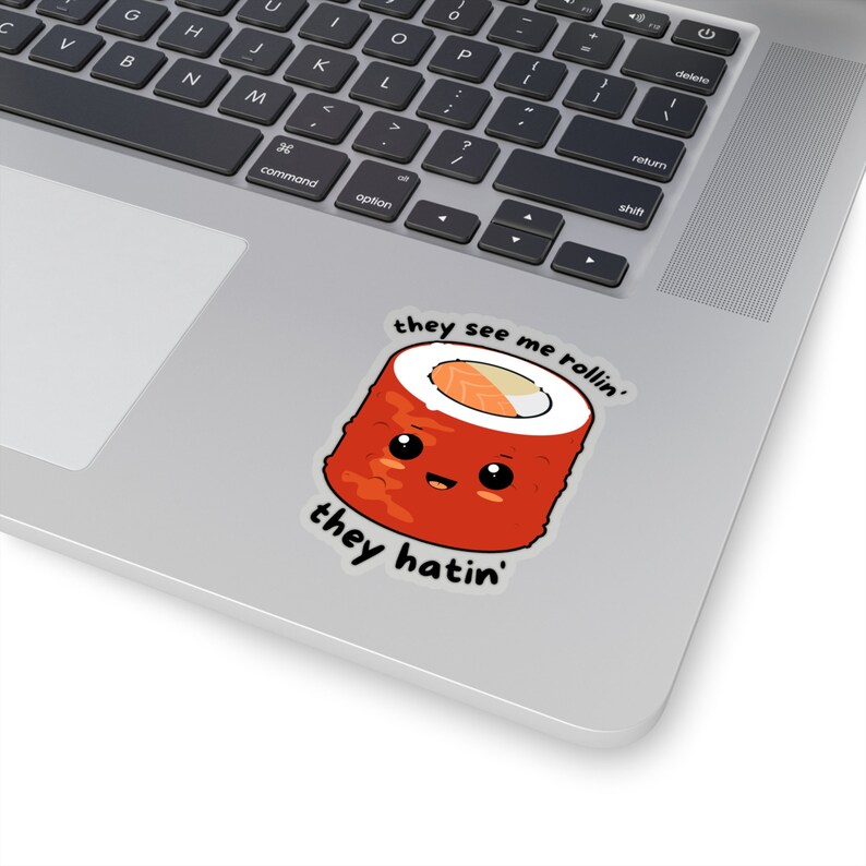 Kawaii Sushi Sticker Kawaiiness Sushi Fun Water Bottle Sticker, Car ...
