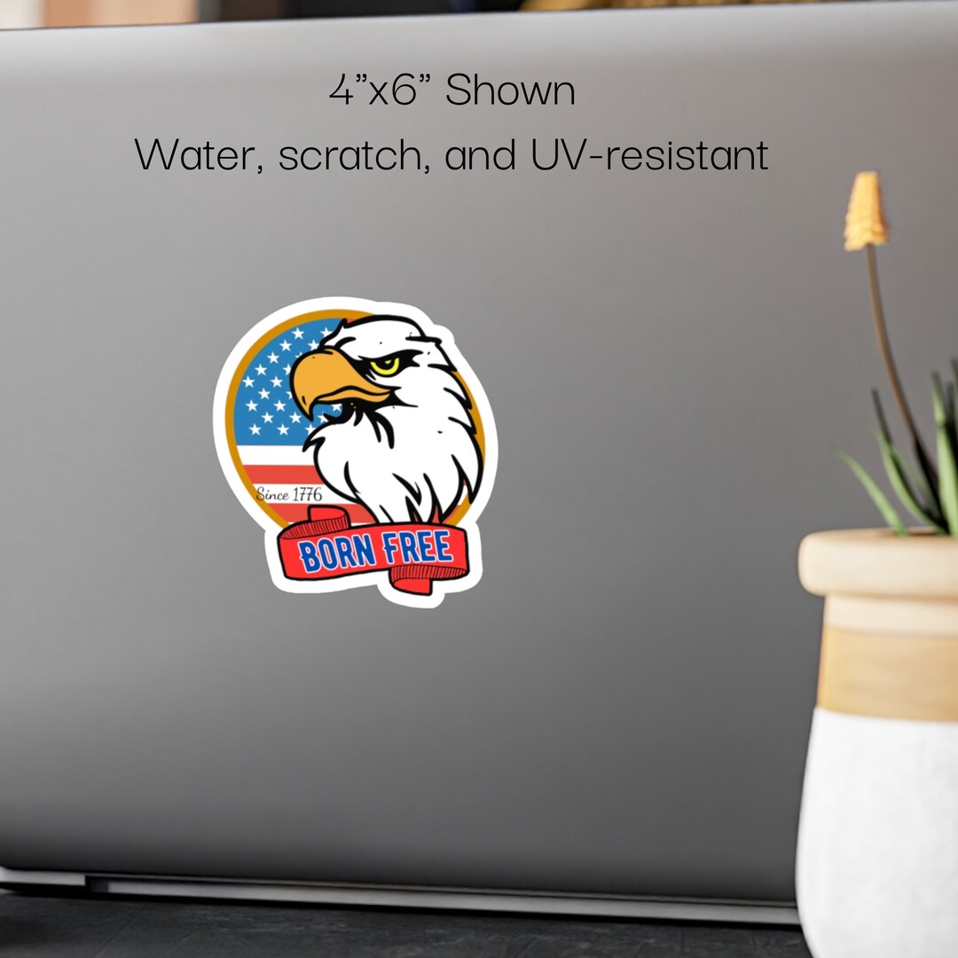 Patriotic Sticker, American Eagle Flag Car Truck Van Window or Bumper ...