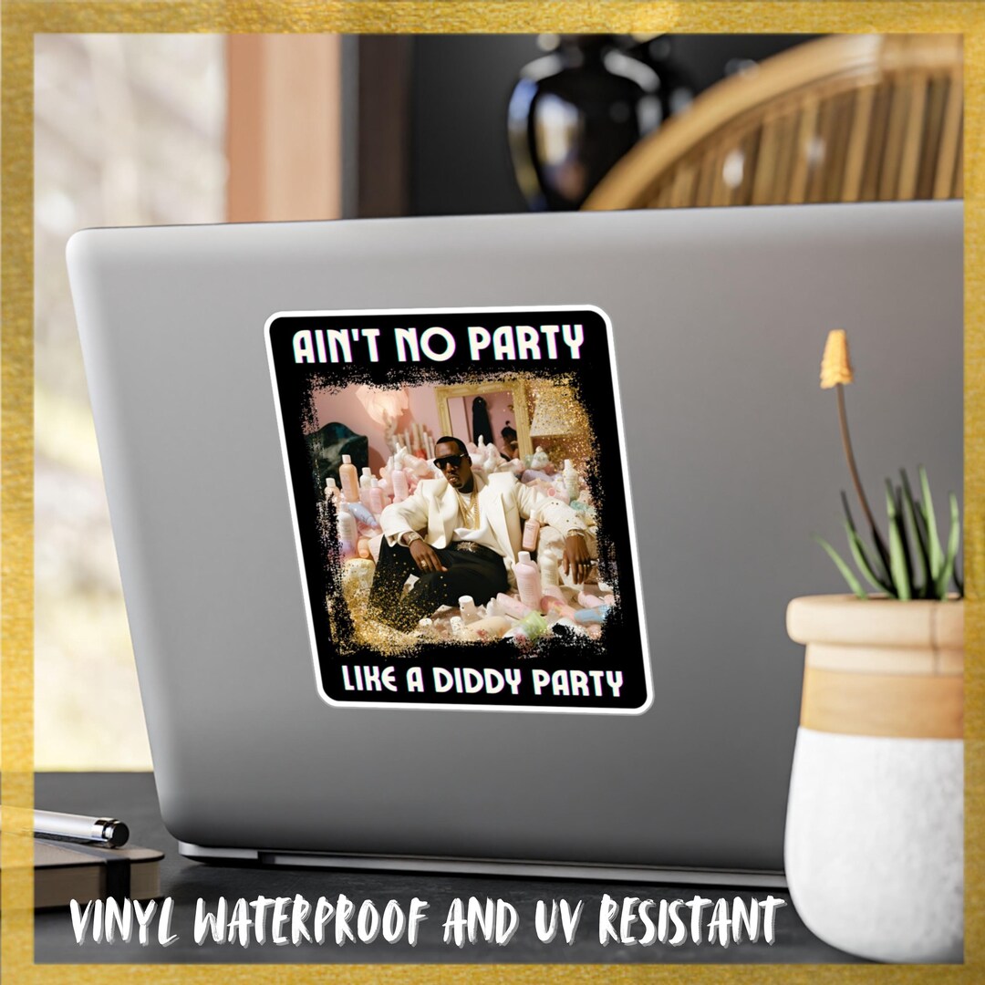 P Diddy Party Vinyl Sticker, Fun Decal for Laptop, Planner Sticker ...