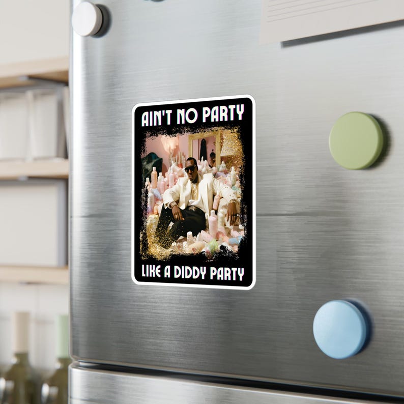 P Diddy Party Vinyl Sticker, Fun Decal for Laptop, Planner Sticker ...