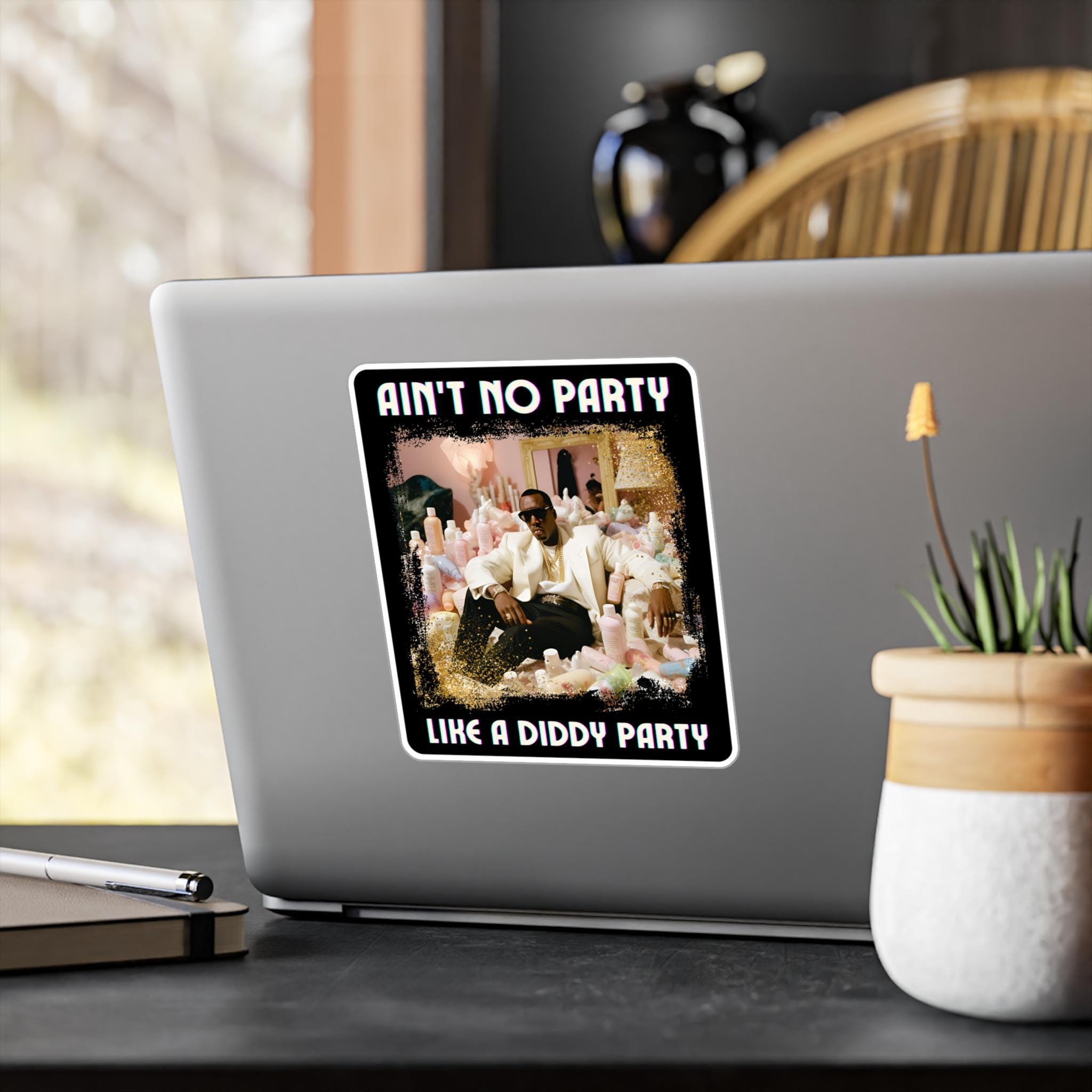P Diddy Party Vinyl Sticker, Fun Decal for Laptop, Planner Sticker ...