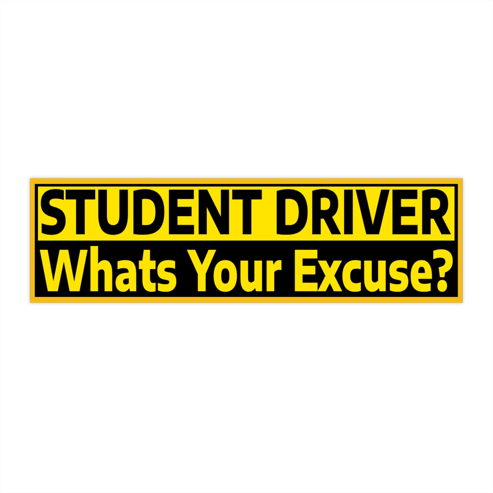 Student Driver Bumper Sticker, New Driver Car Sticker Funny I'm ...