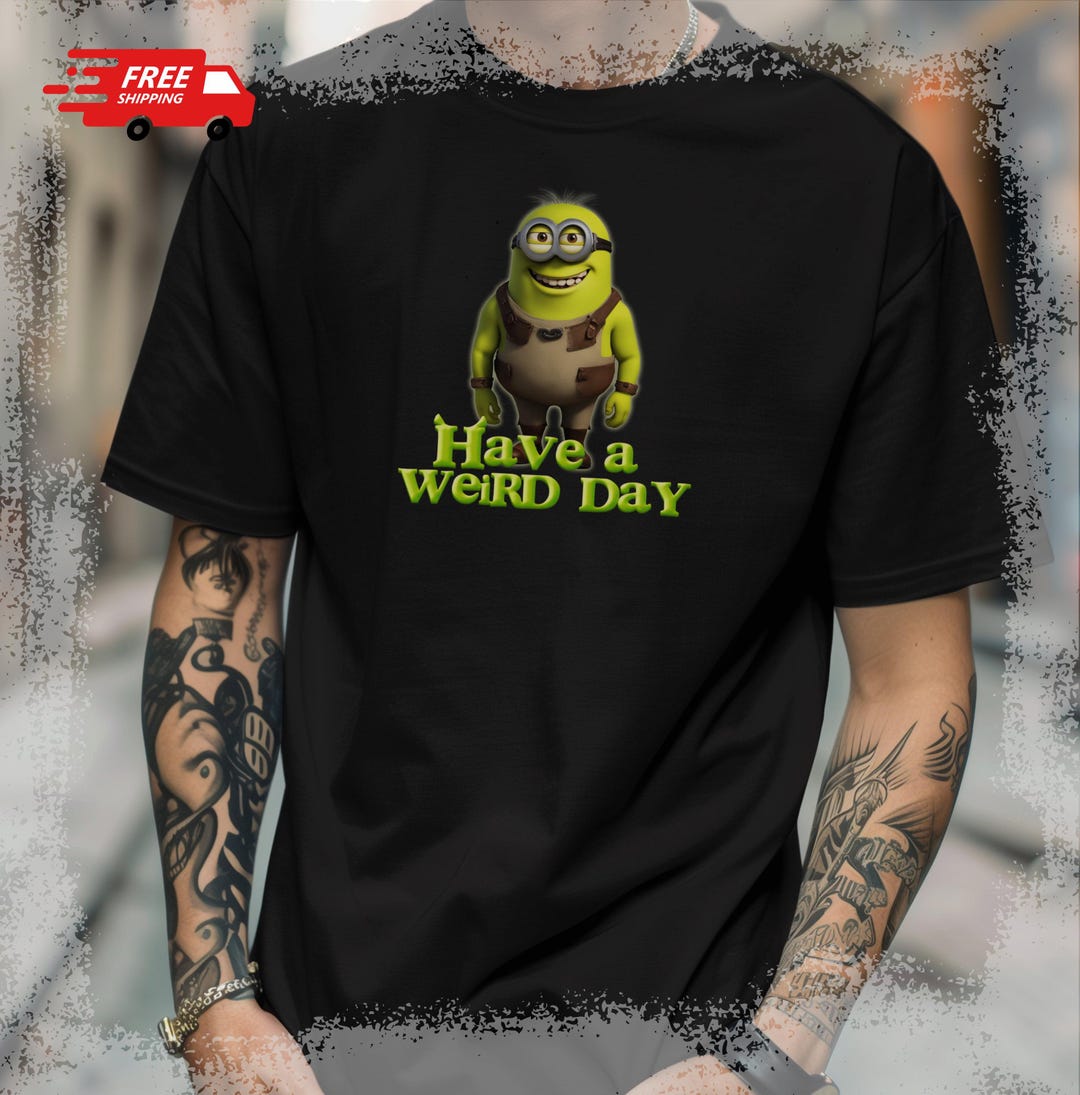 Funny Shrekion Cursed Meme Shirt, Weirdcore, Dumb Shirt, Unhinge Shirt ...