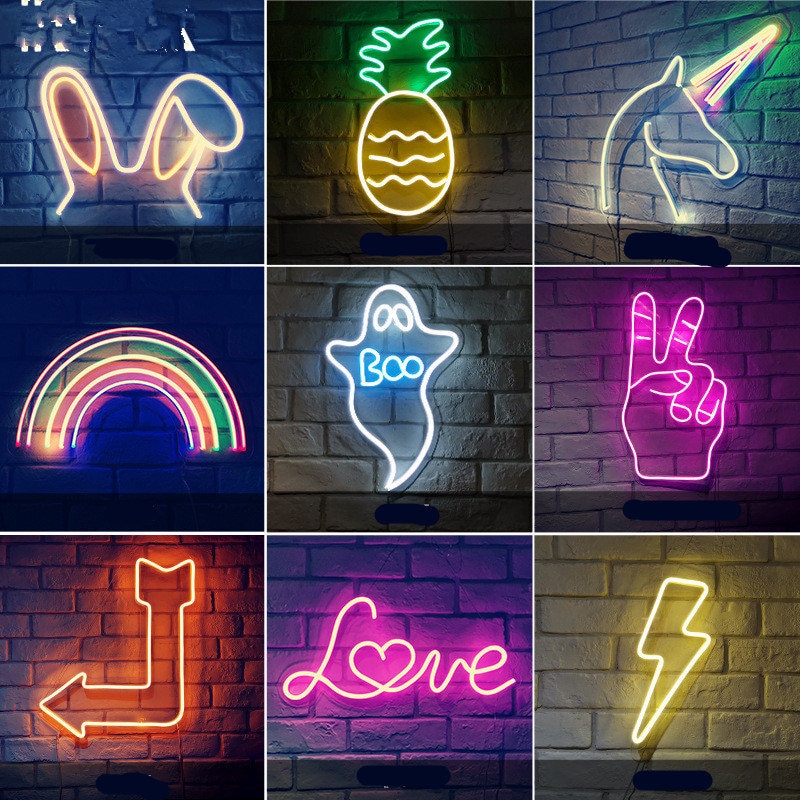 Neon LED Wall Light - Etsy