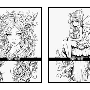 50 Forest Fairies Coloring Pages: Whimsical Coloring Pages for All Ages ...