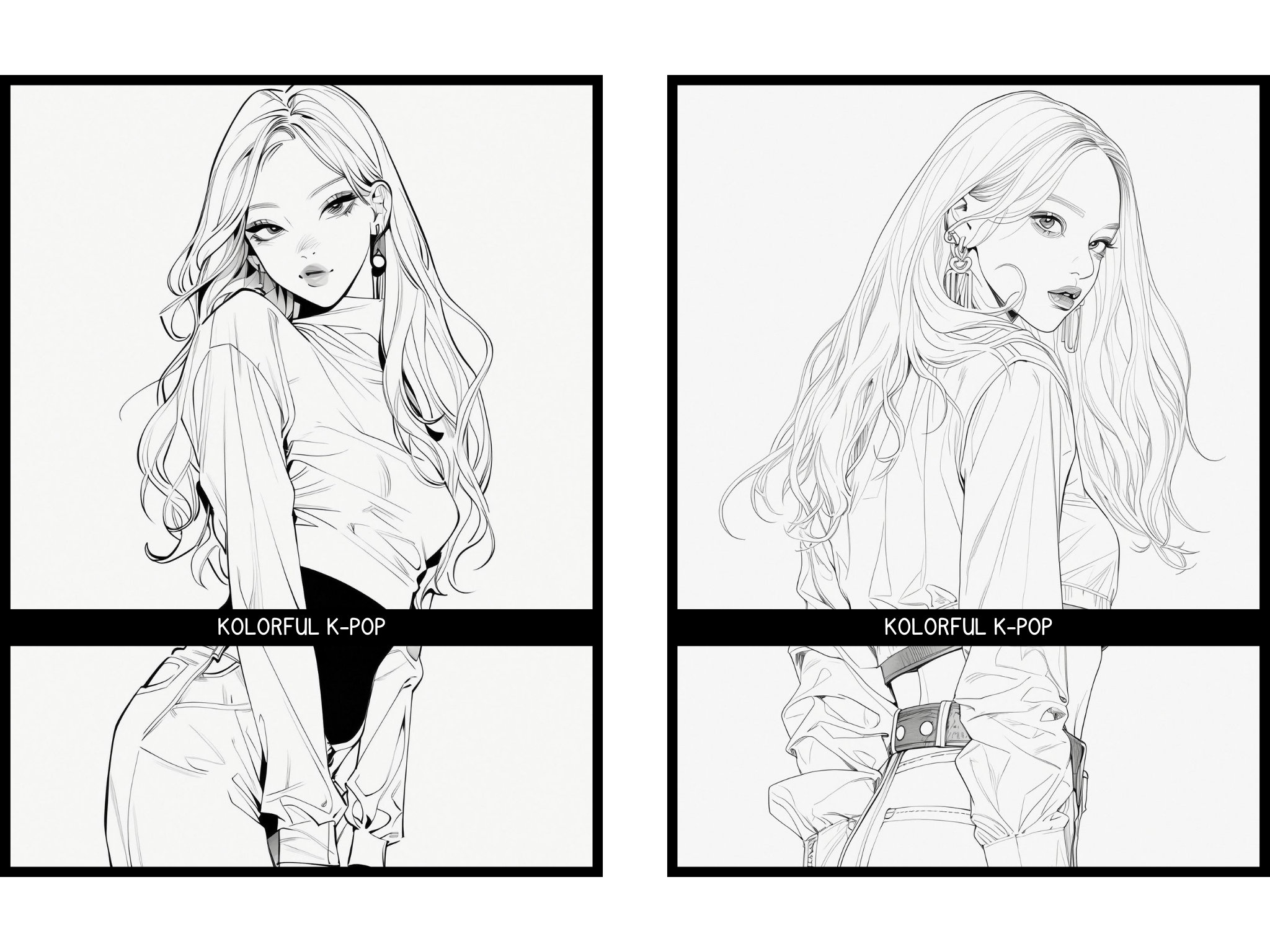 Kolorful K-pop: Colouring Pages of Fashion-forward Idols Digital ...