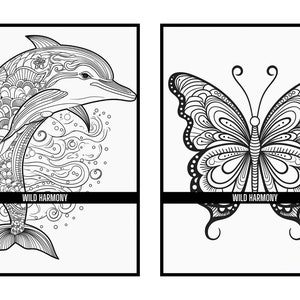 100 Animal Patterns Wild Harmony Coloring Pages: A Stress-relieving ...