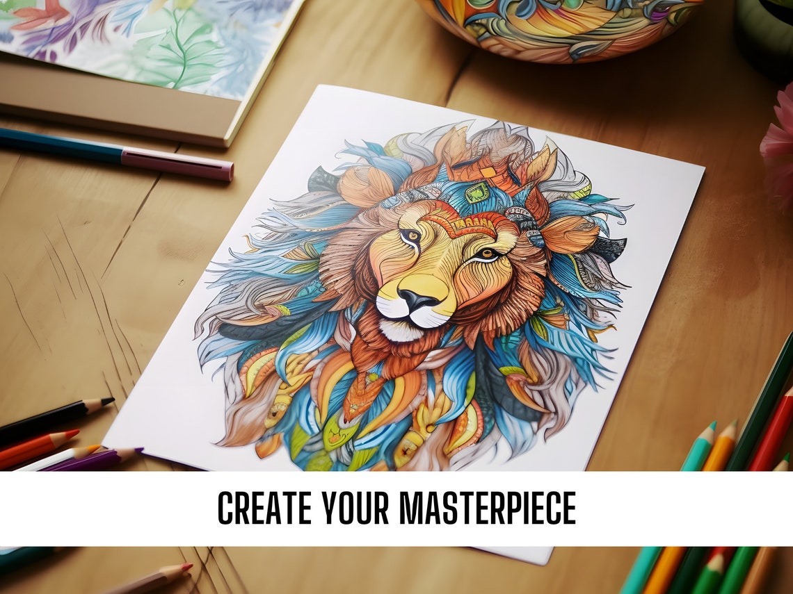 100 Animal Patterns Wild Harmony Coloring Pages: A Stress-relieving ...