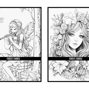 50 Forest Fairies Coloring Pages: Whimsical Coloring Pages for All Ages ...