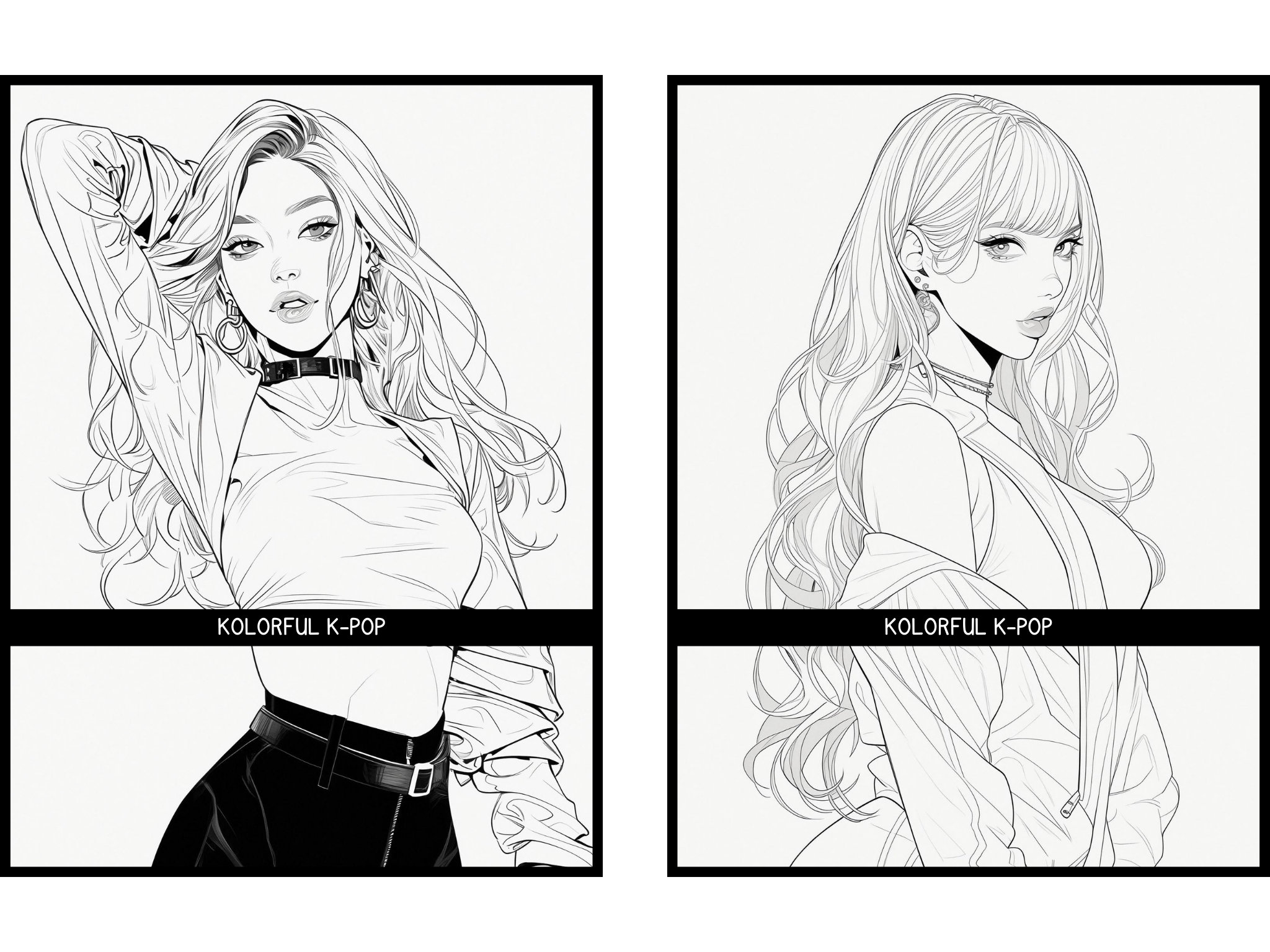 Kolorful K-pop: Colouring Pages of Fashion-forward Idols Digital ...