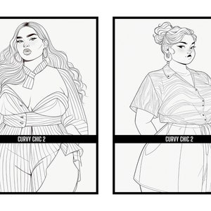 50 Curvy Chic 2: an Empowering Fashion Coloring Book for Girls and ...