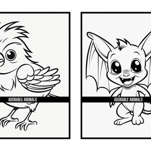 Adorable Animals: Animal Coloring Book for Children | Digital Coloring ...