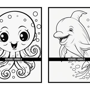 Adorable Animals: Animal Coloring Book for Children | Digital Coloring ...